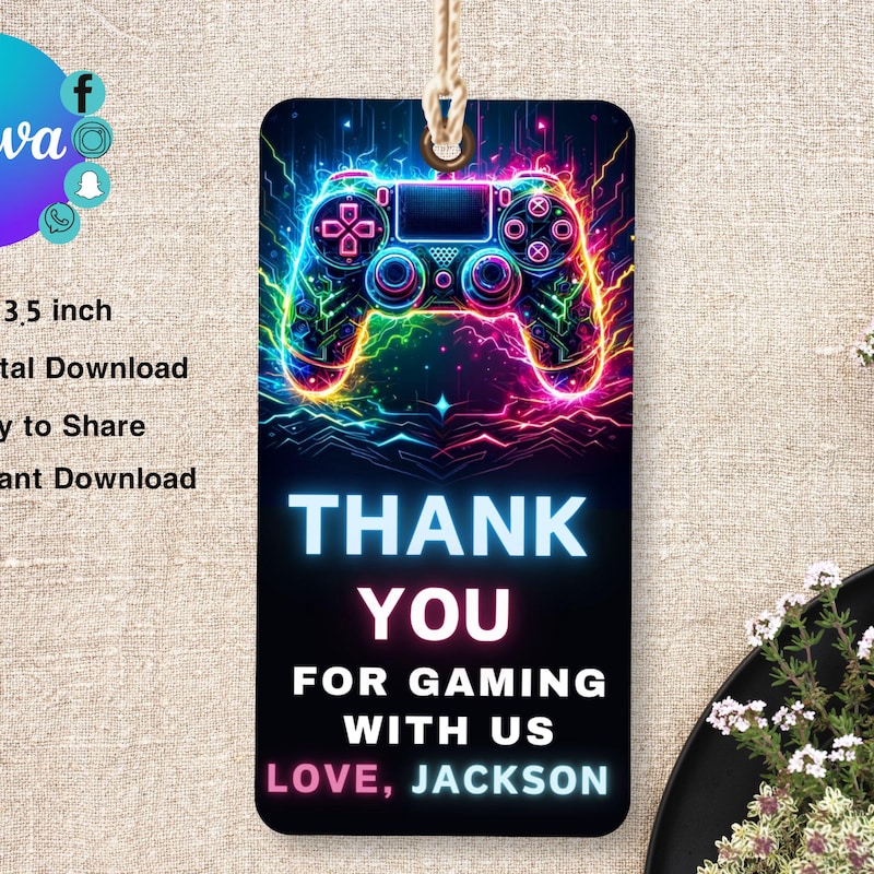 Video Game Thank Cards - Etsy