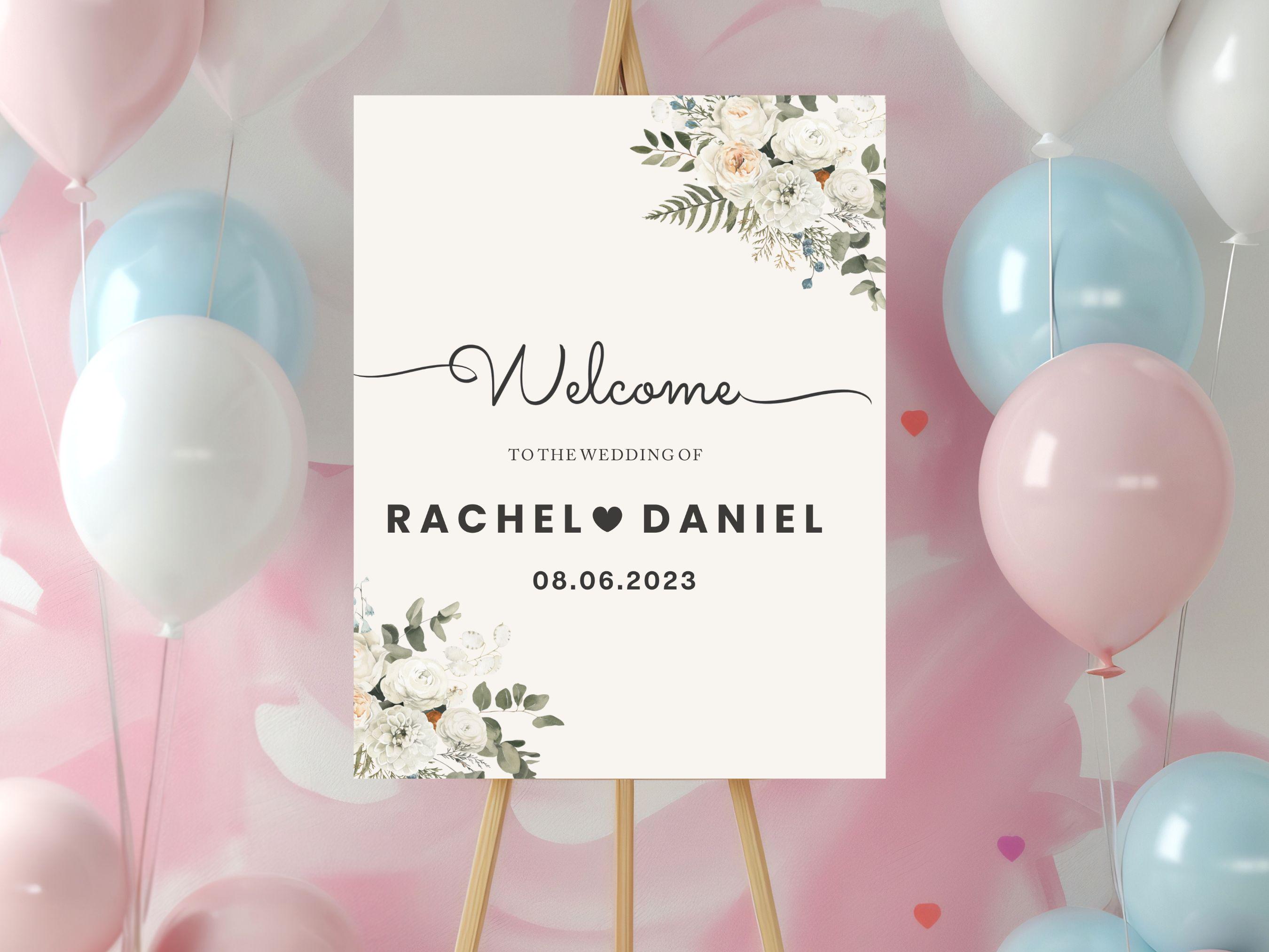 Editable Modern Wedding Welcome Sign (PDF) - Etsy