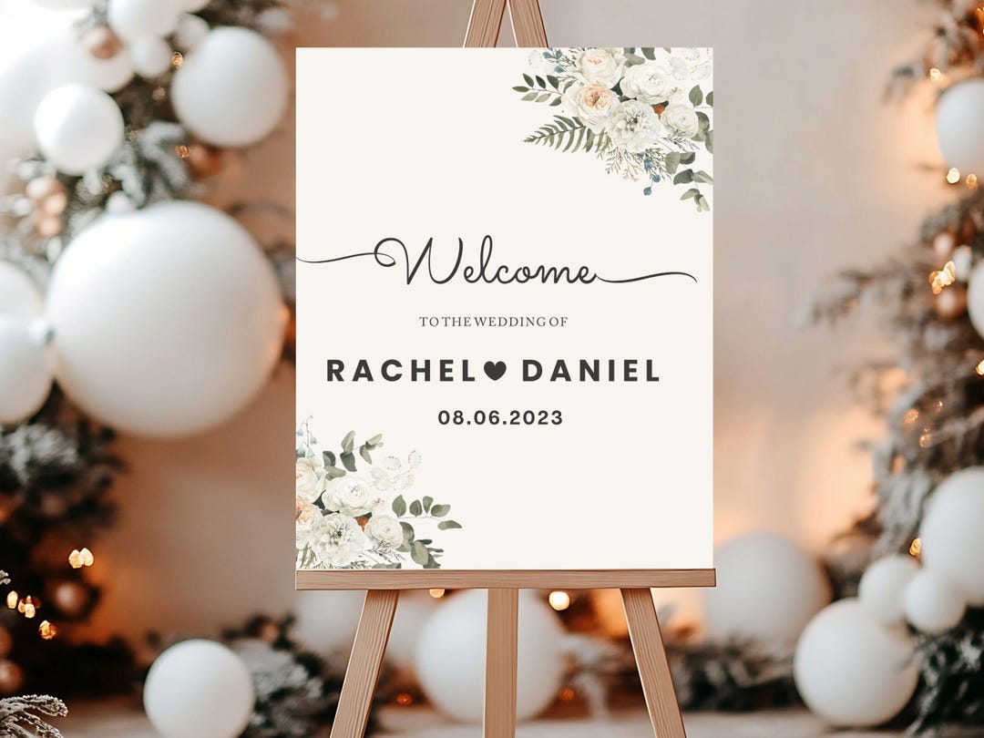 Editable Modern Wedding Welcome Sign (PDF) - Etsy