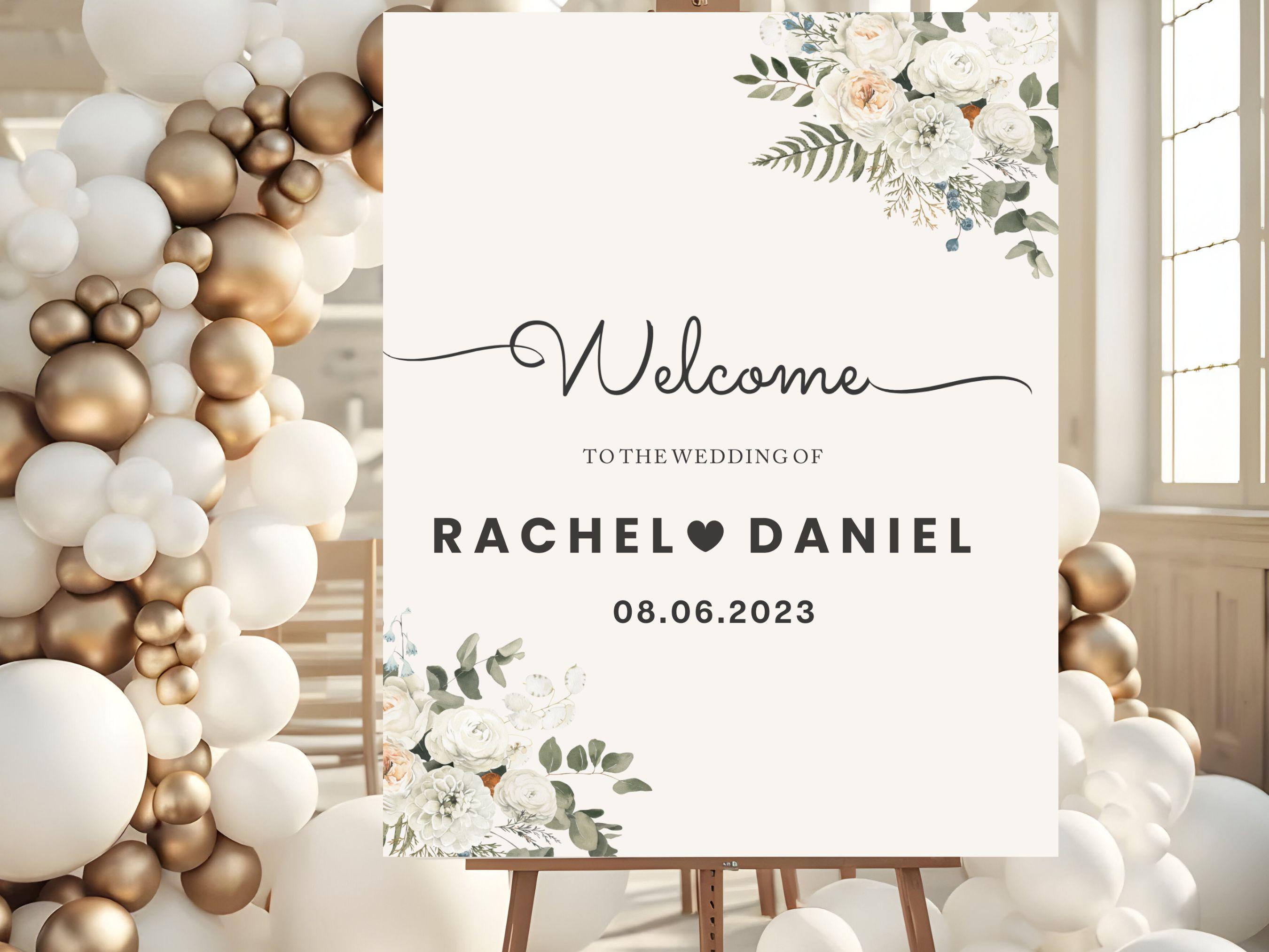 Editable Modern Wedding Welcome Sign (PDF) - Etsy