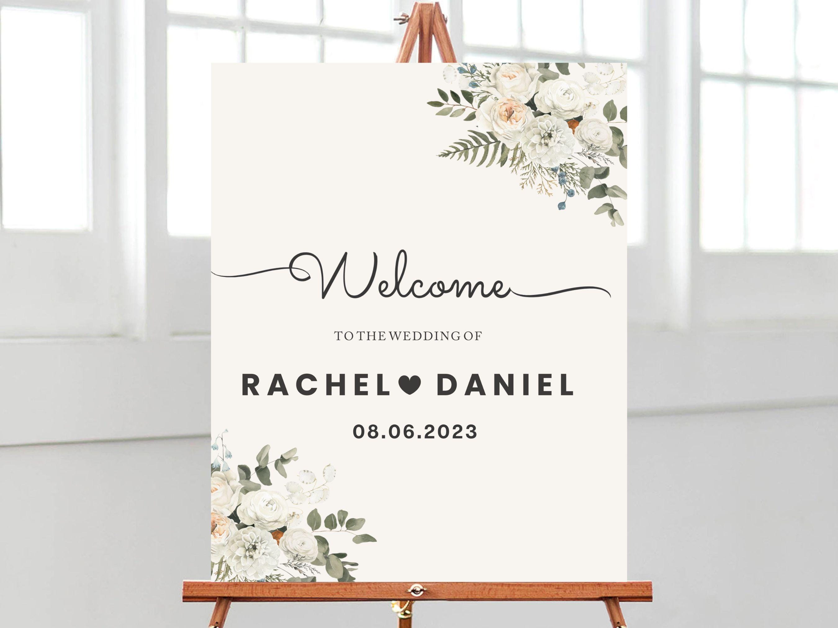 Editable Modern Wedding Welcome Sign (PDF) - Etsy