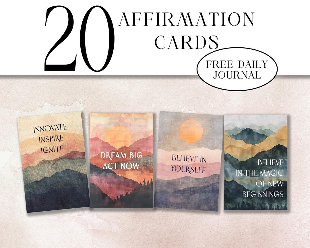 Mountain Affirmation Cards, Everyday Affirmation Cards, Motivational ...