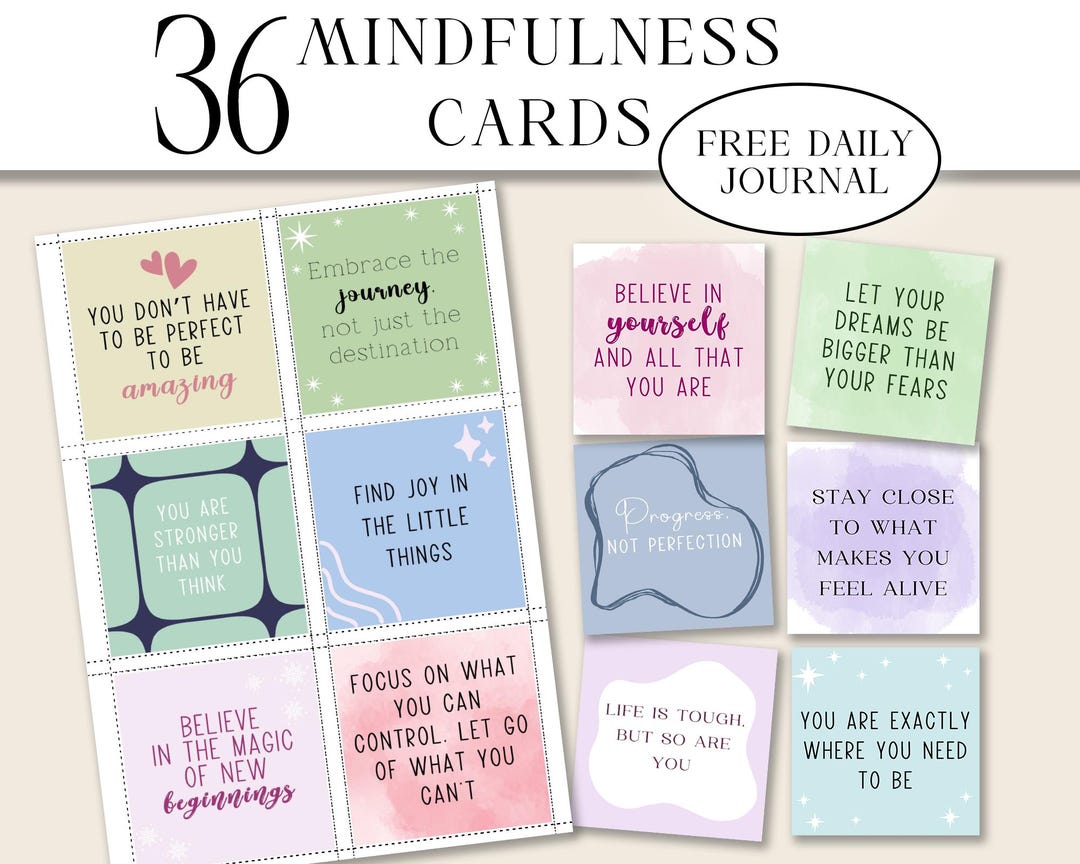 Mindfulness Printable Cards, Social Psychology, Motivational Cards ...