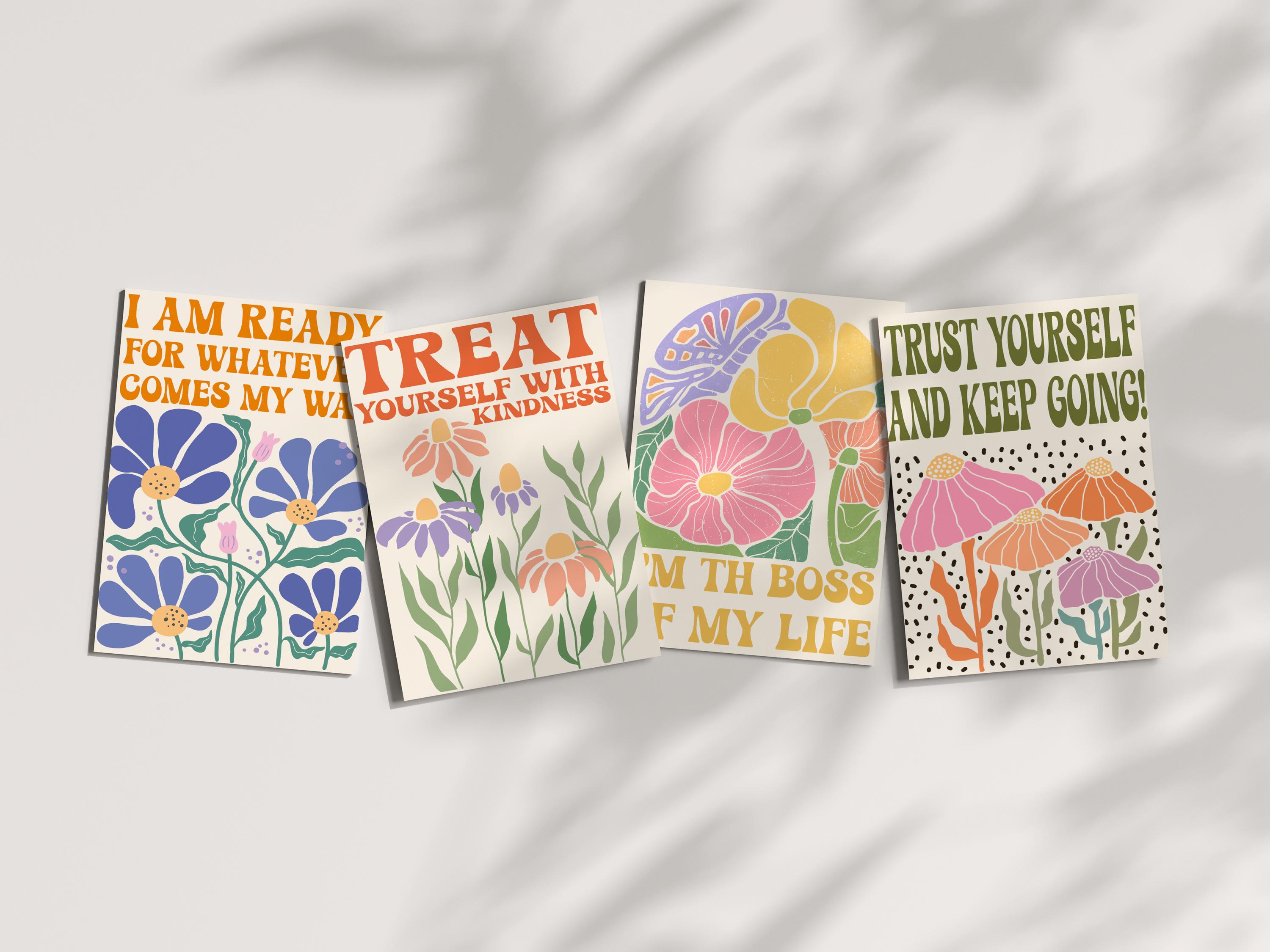 Boho Printable Affirmation Cards, Motivational Cards, Daily Positive ...