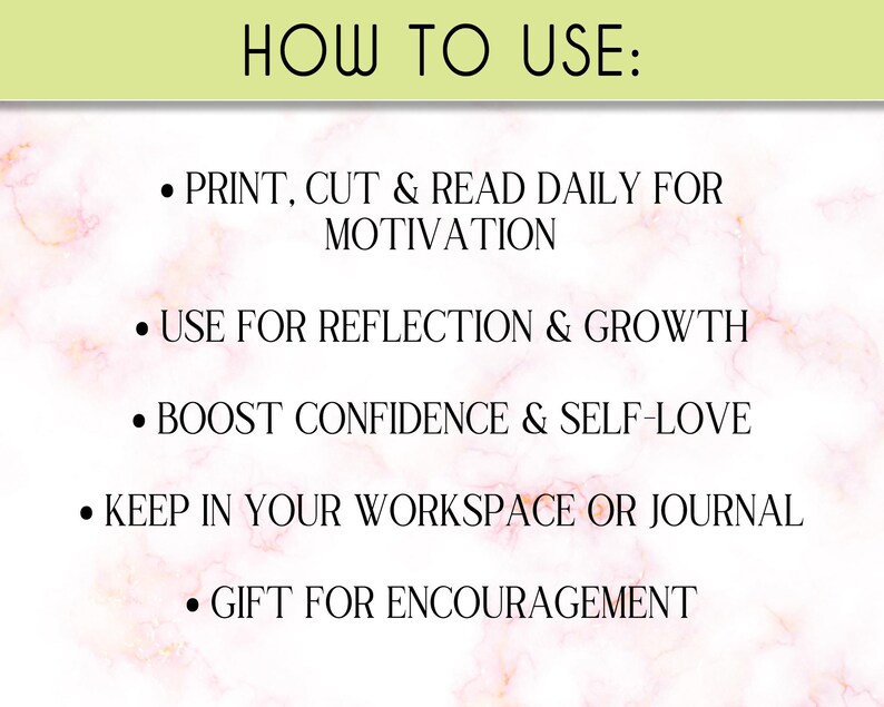 Self-love Affirmation Cards | Confidence and Empowerment | Daily ...