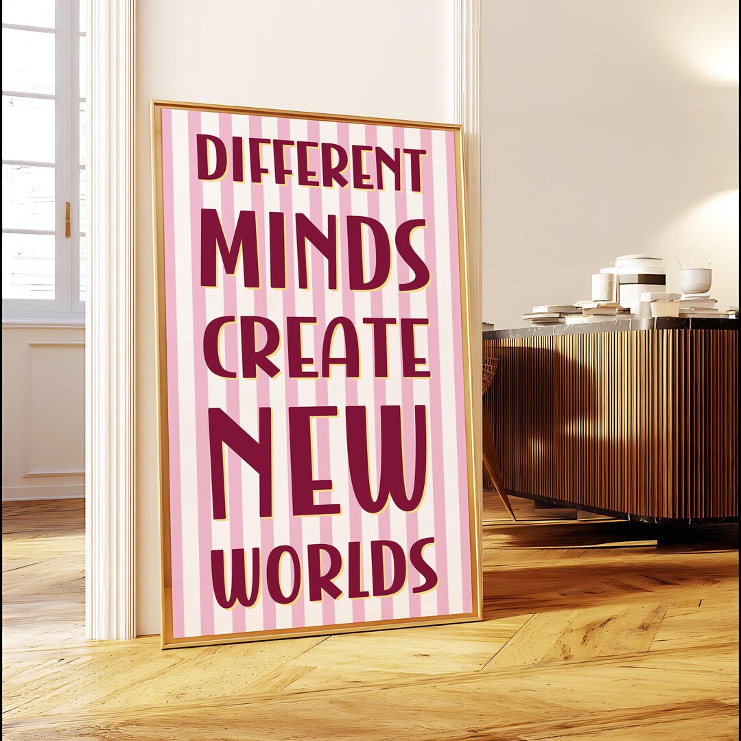 Neurodiversity Quote Printable - Different Minds Create New Worlds ...