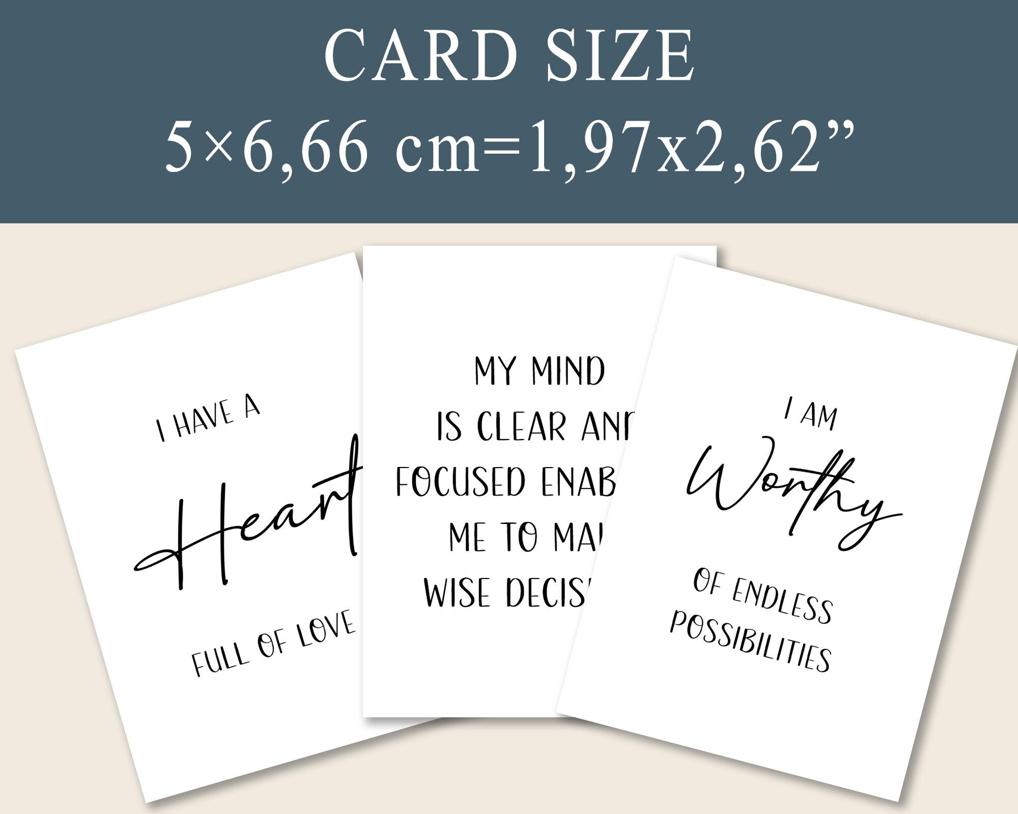70 Text Affirmation Cards, Everyday Affirmation Cards, Motivational ...