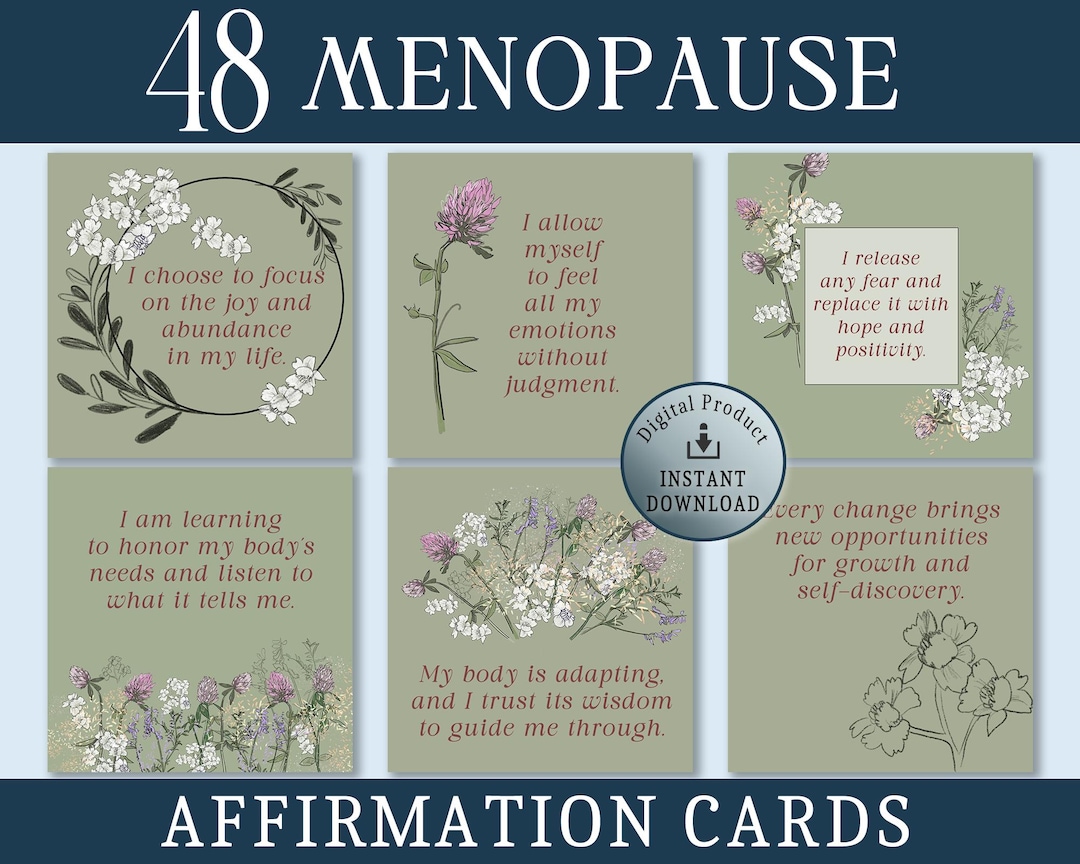 Printable Menopause Affirmation Cards for Self-care, Strength ...