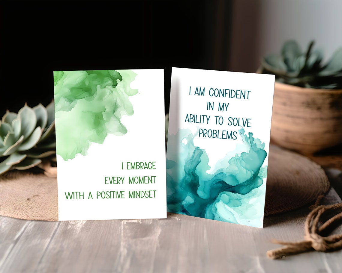24 Water Colour Affirmation Cards Everyday Affirmation Cards ...