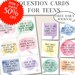 Printable Therapy Question Cards for Teens, DBT Tools, Mental Health ...