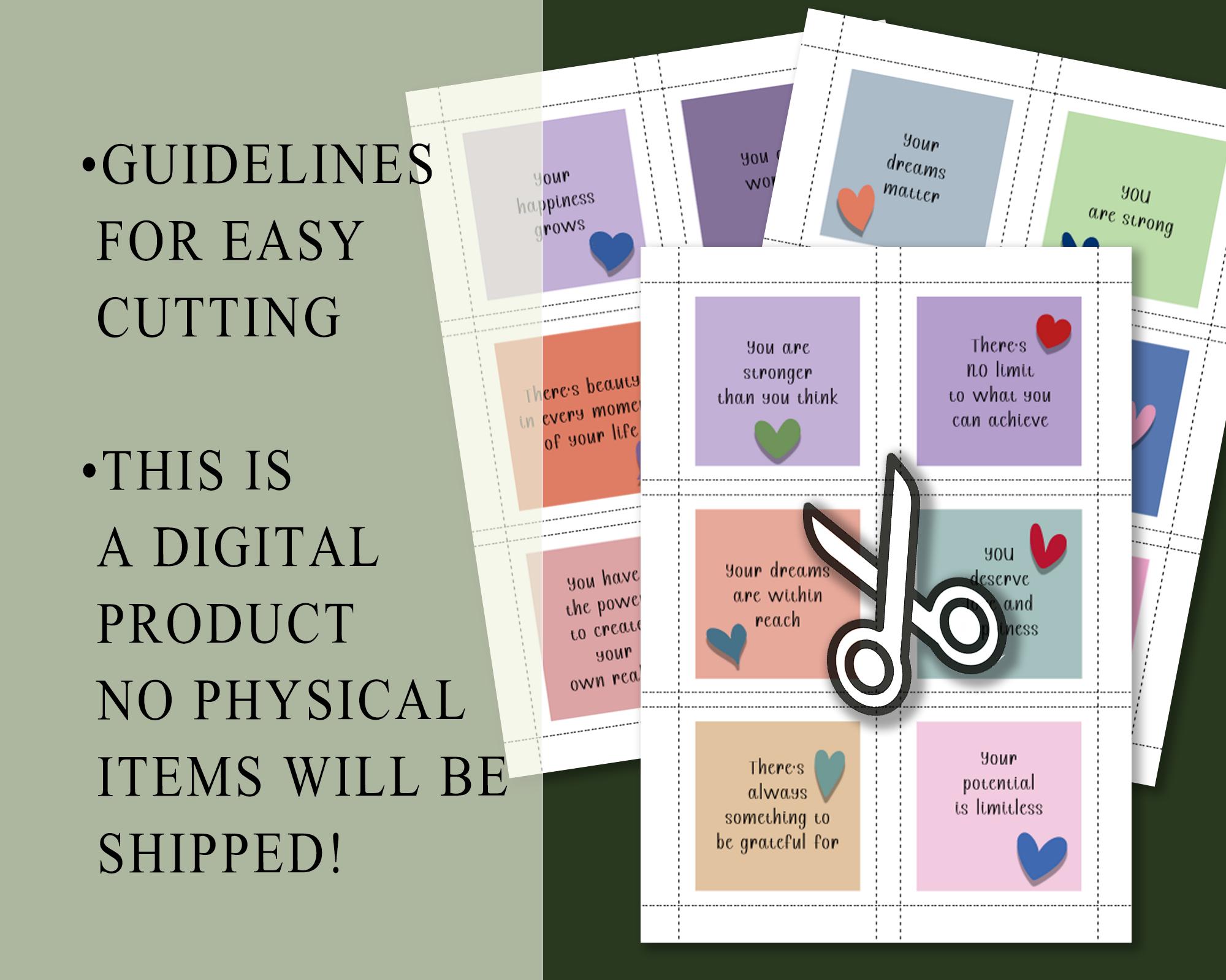 Heart Affirmation Cards | Daily Motivational Printable Cards | Positive ...