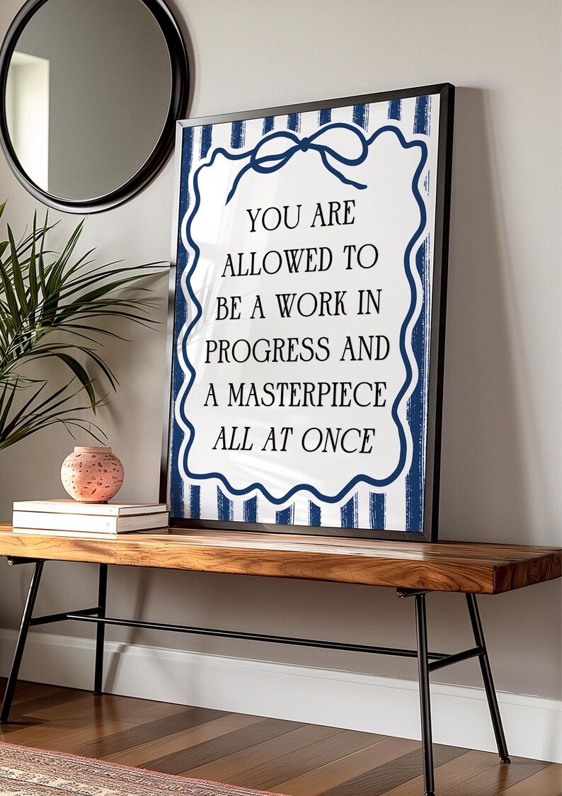 Work in Progress Poster – Self-growth Printable Art, Inspirational ...