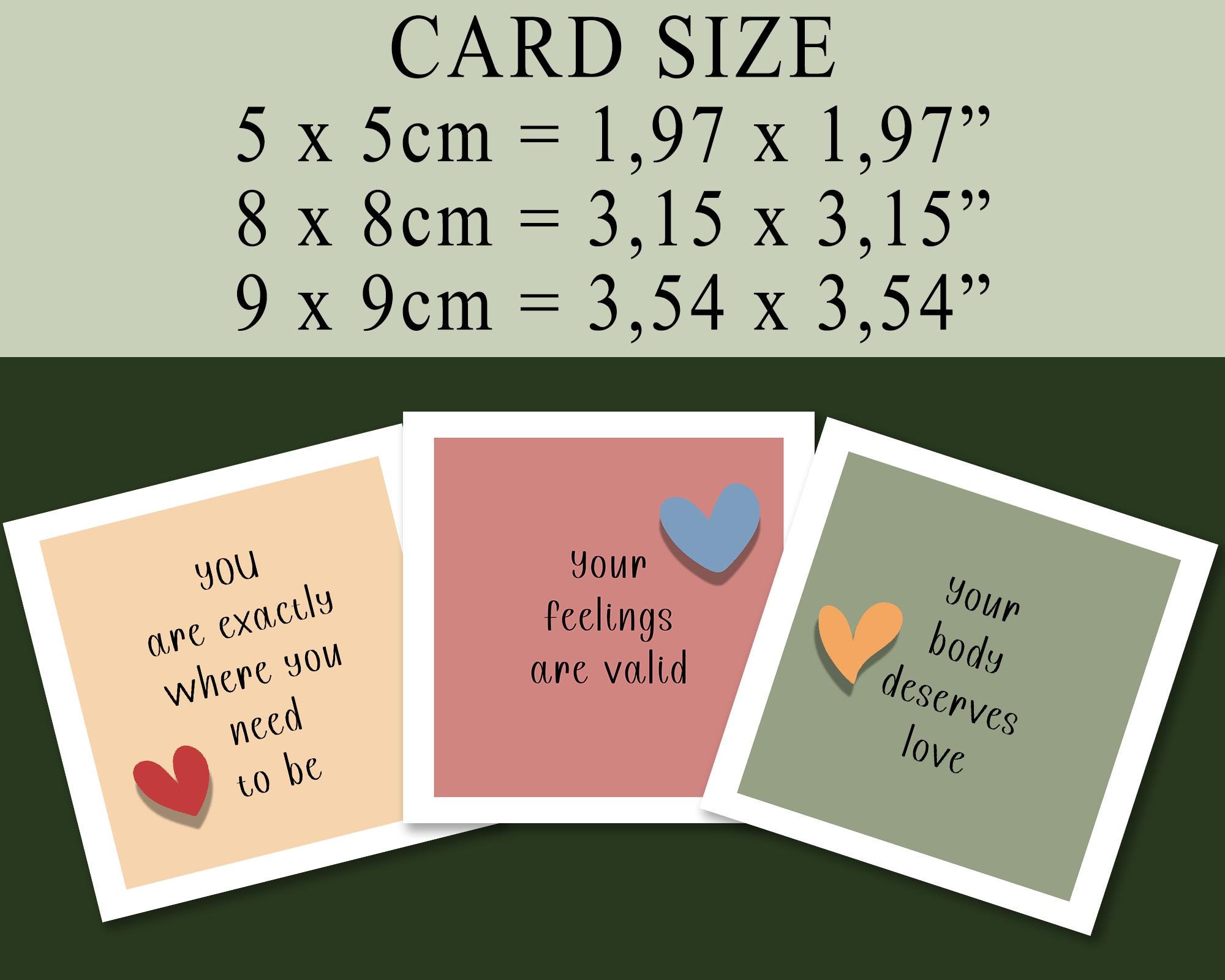 Heart Affirmation Cards | Daily Motivational Printable Cards | Positive ...