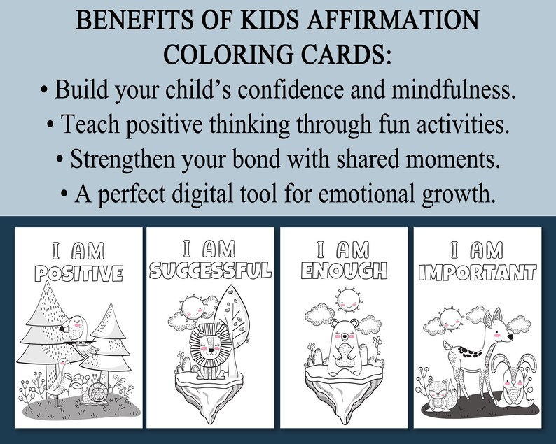 Printable Kids Affirmation Coloring Cards - Fun and Educational ...