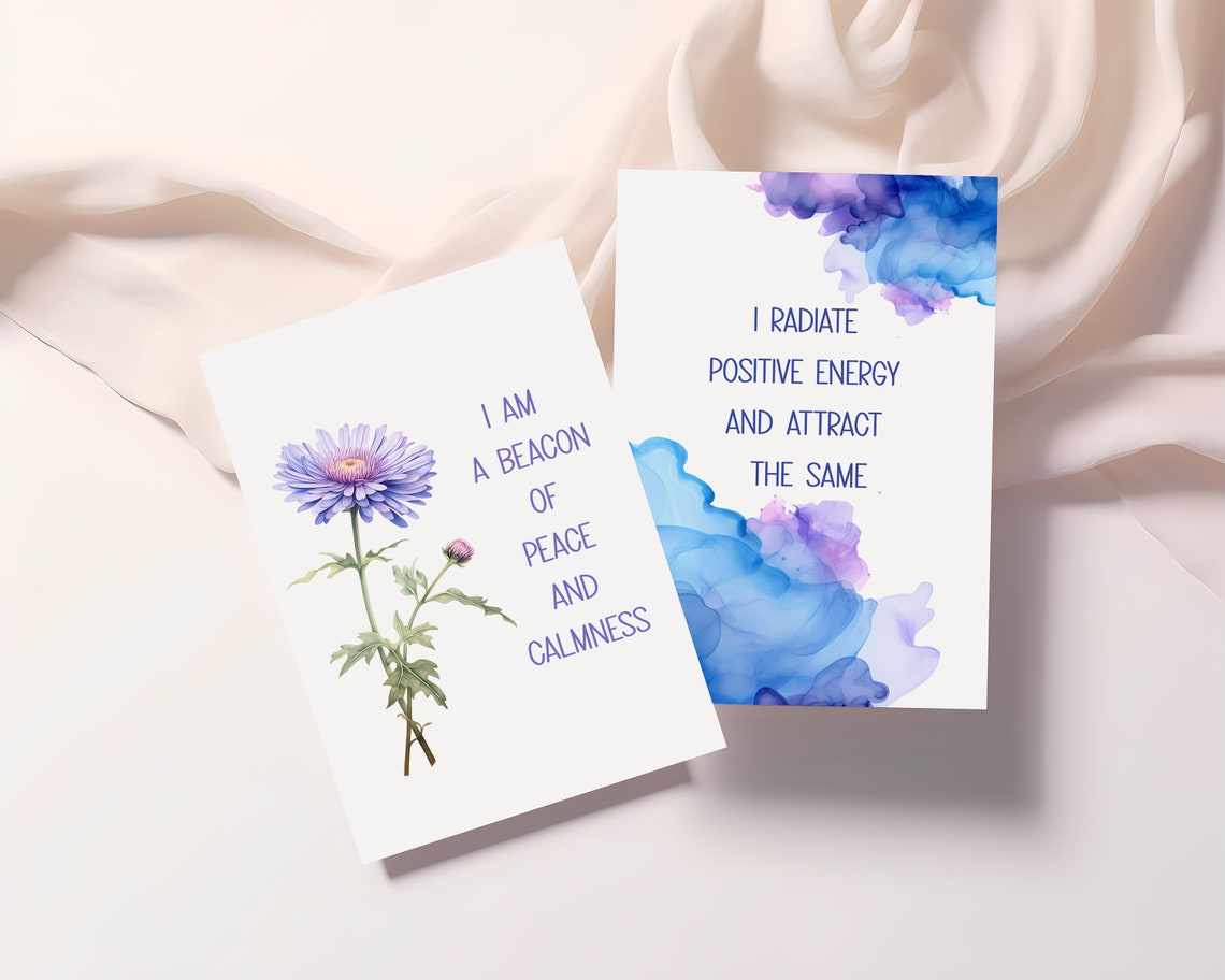 24 Water Colour Affirmation Cards Everyday Affirmation Cards ...