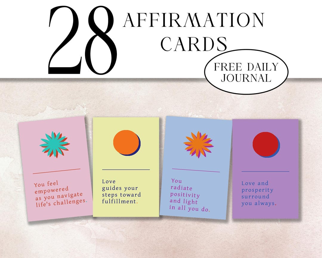 Colour Affirmation Cards, Everyday Affirmation Cards, Motivational ...