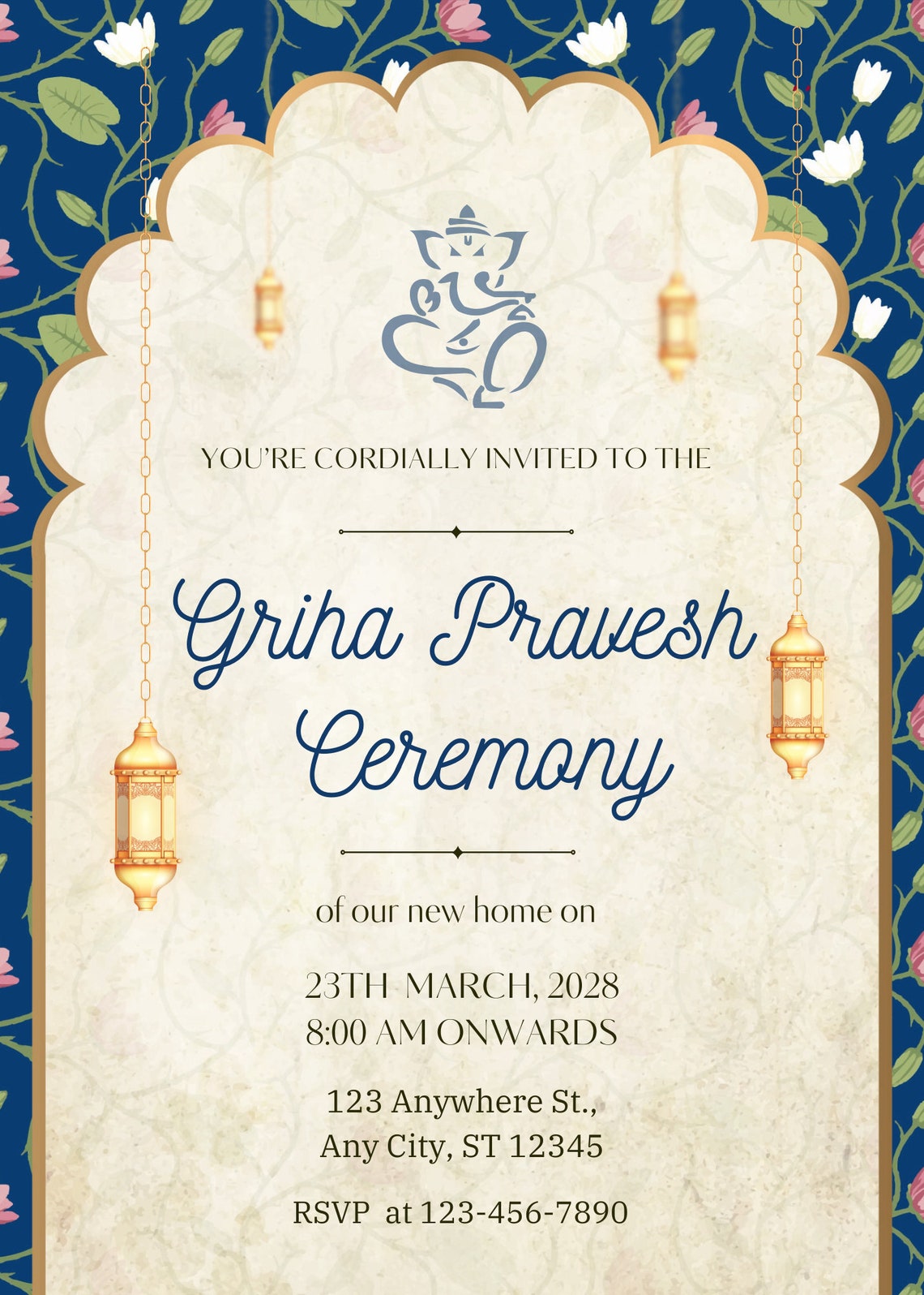 Indian Housewarming Invitation | Griha Pravesh Invitate | Gruha ...