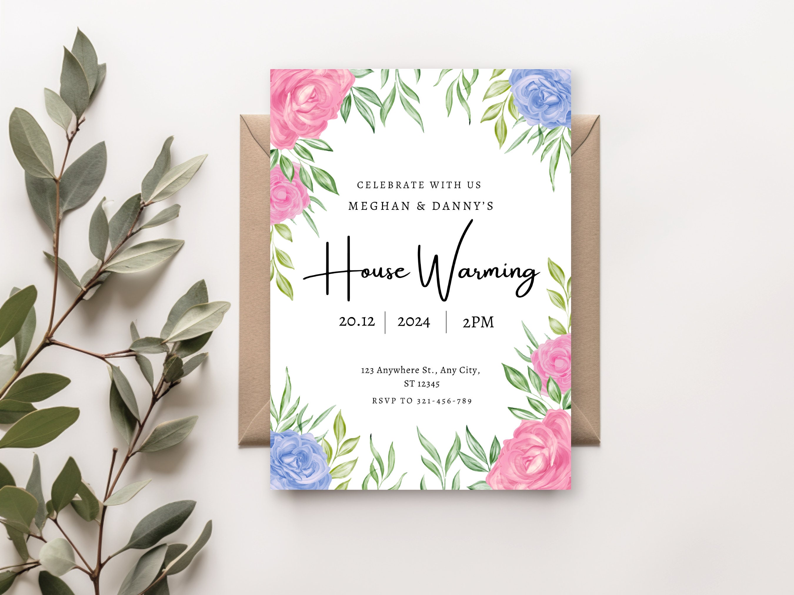 Housewarming Invitation, New House Invite, Housewarming Party, Digital ...