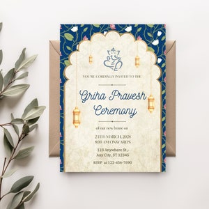 Indian Housewarming Invitation | Griha Pravesh Invitate | Gruha ...