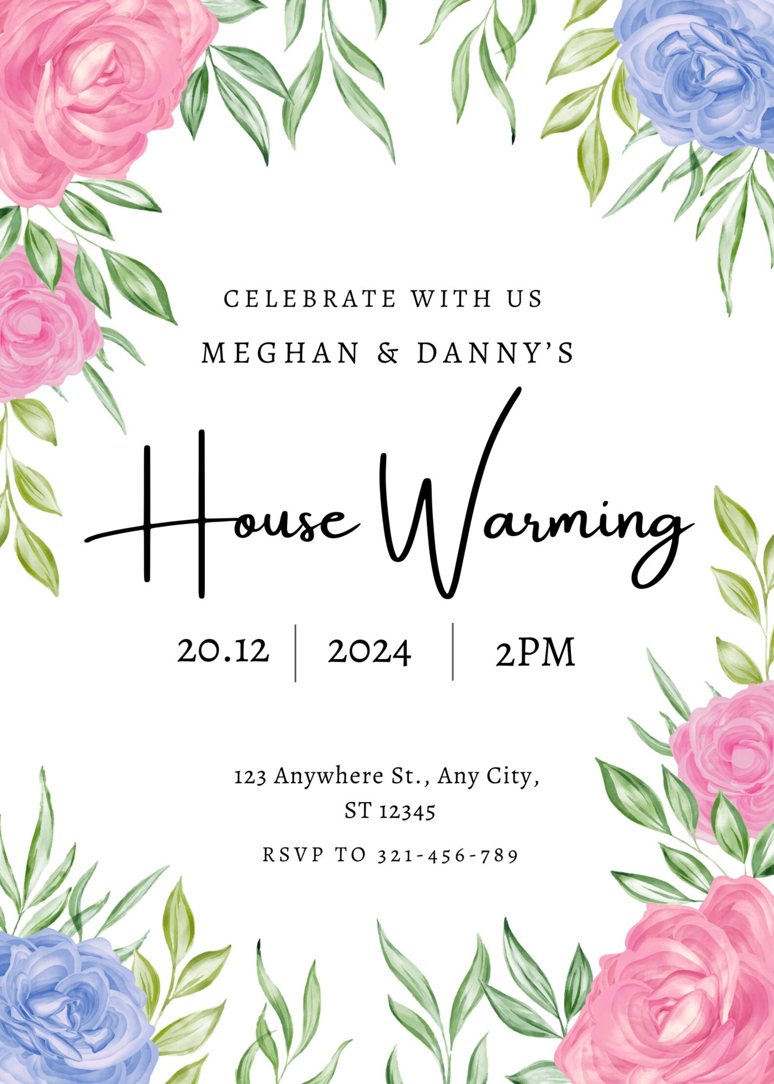 Housewarming Invitation, New House Invite, Housewarming Party, Digital ...