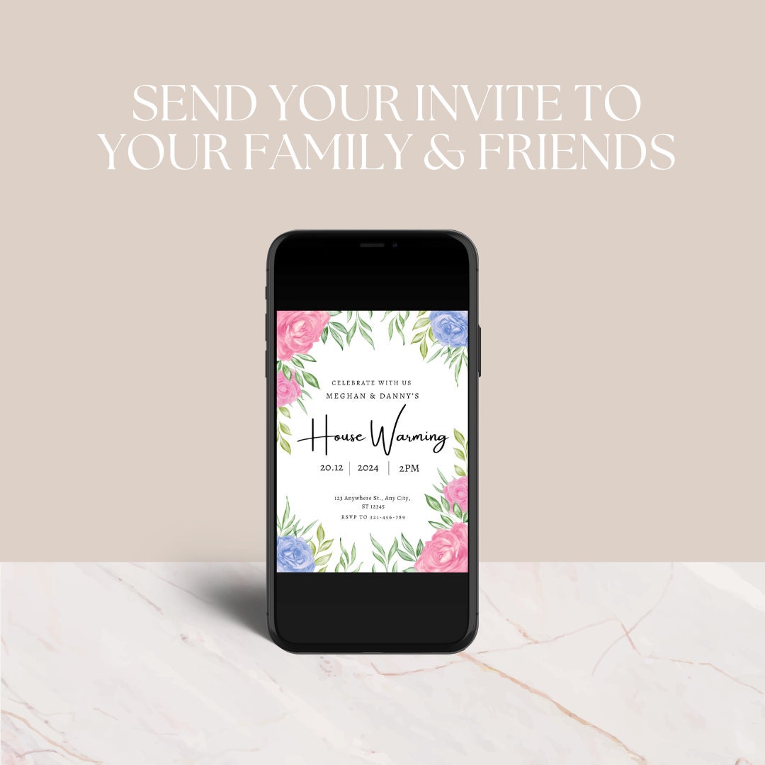 Housewarming Invitation, New House Invite, Housewarming Party, Digital ...