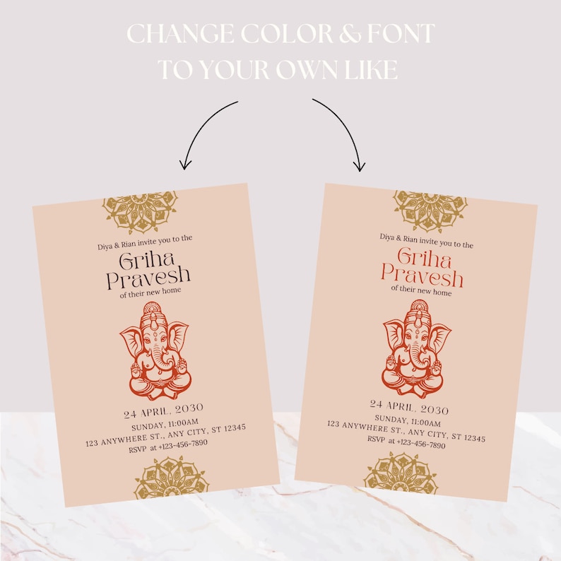 Indian Housewarming Invitation | Griha Pravesh | Gruha Pravesam | Hindu ...