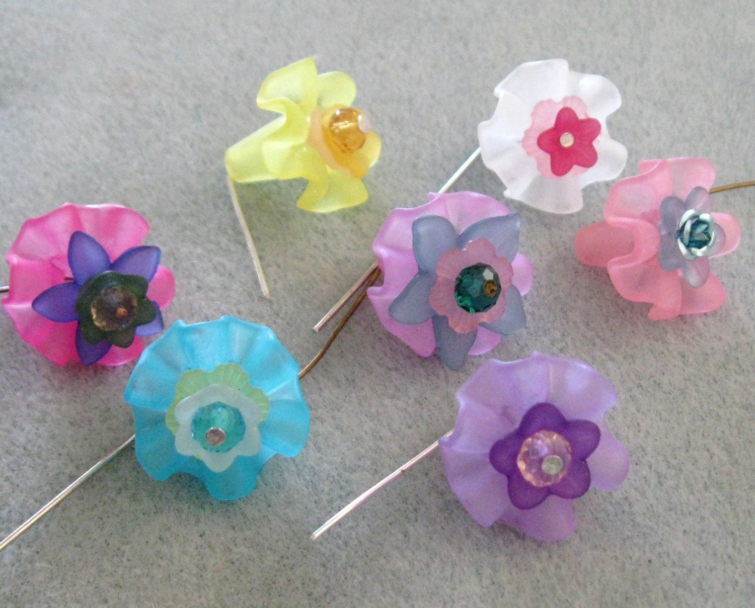 Frosted White Lucite Acrylic Flower Cap Bead 20mm X 17mm 401 - Etsy