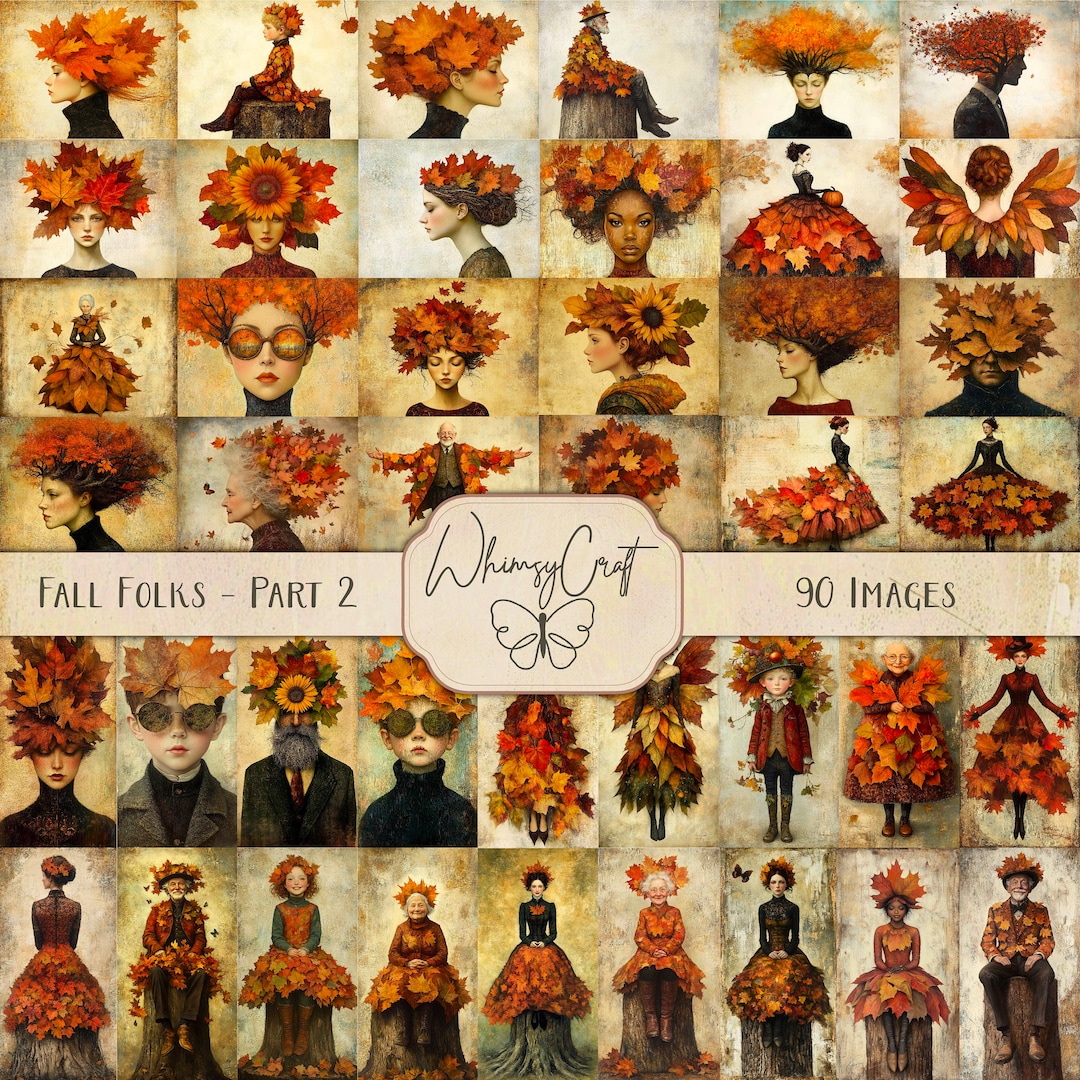 Fall Folks Part 2: 90 Autumn Themed People Images, Jpegs, Whimsical ...
