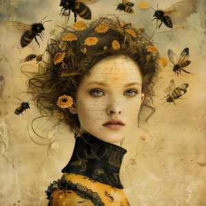 Busy Bees: 40 Bee Themed People JPEG, Junk Journal Kit, Digital ...