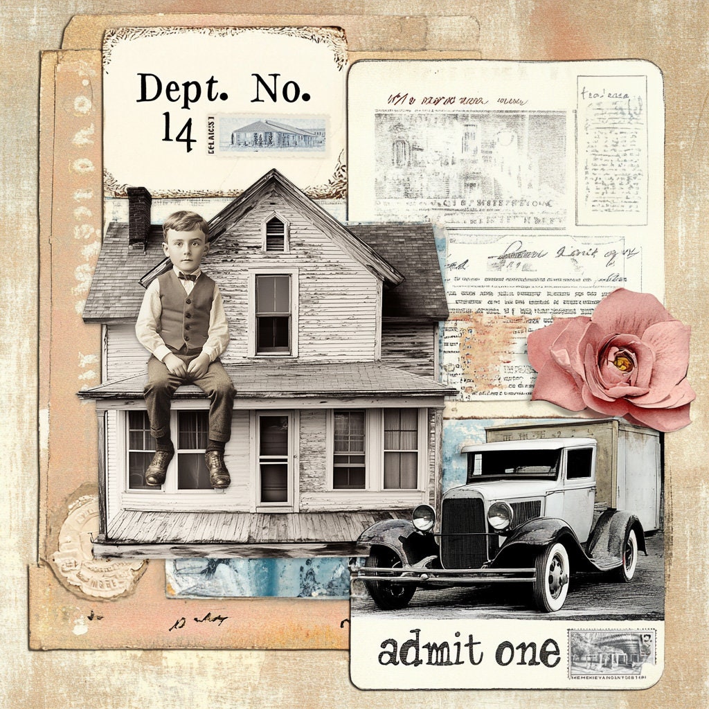 History Houses: 50 Old House Photos, Printable Digital Download, Junk ...