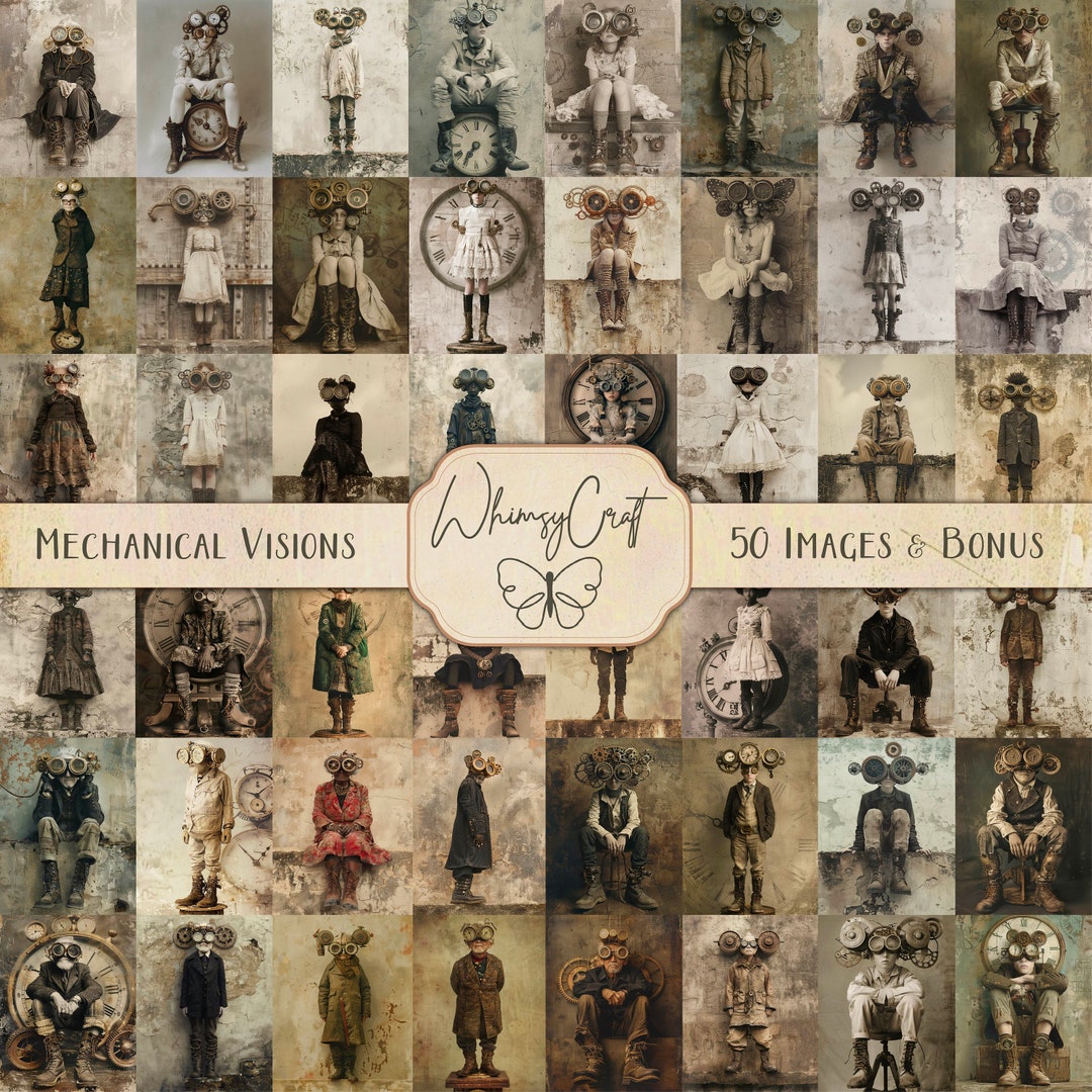 Mechanical Visions: 50 Grungy Steampunk Jpeg Images & Bonus Images, CU ...