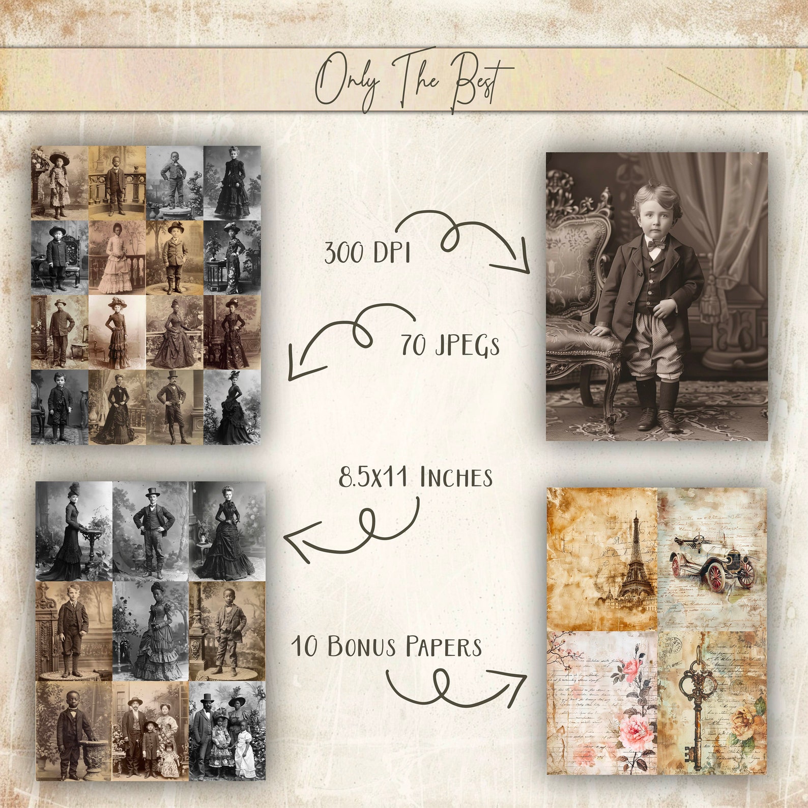 The Victorian Vault: 70 Vintage Images & 10 Bonus Papers, Photo Collage ...