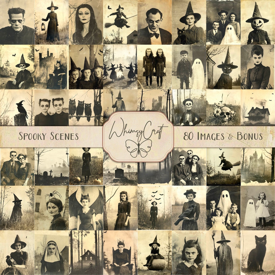 Spooky Scenes: 80 Vintage Halloween Photos, Haunted Ephemera, Victorian ...
