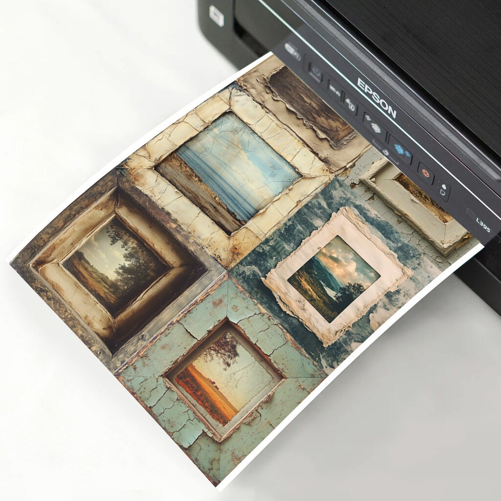 Vintage Frame JPEG Images: Shabby Chic Junk Journal Ephemera (digital ...