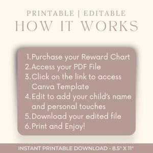 Editable Printable Sticker Reward Chart Visual Reward System Morning ...