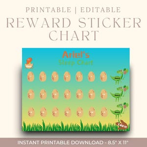 Editable Printable Sticker Reward Chart | Visual Reward System ...