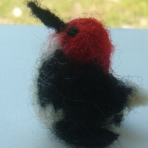 Felted Red Headed Woodpecker Mini Bird Series - Etsy