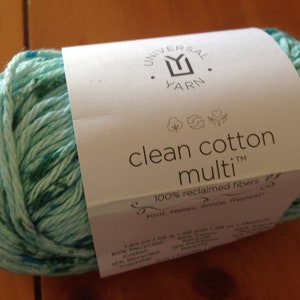 Clean Cotton Multi Yarn 6 Colorways for Knit Crochet Weave All Fiber ...