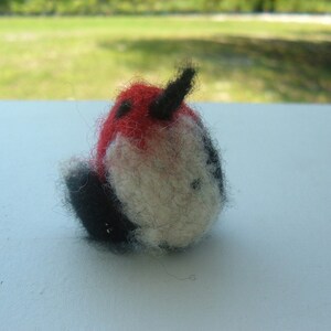 Felted Red Headed Woodpecker Mini Bird Series - Etsy