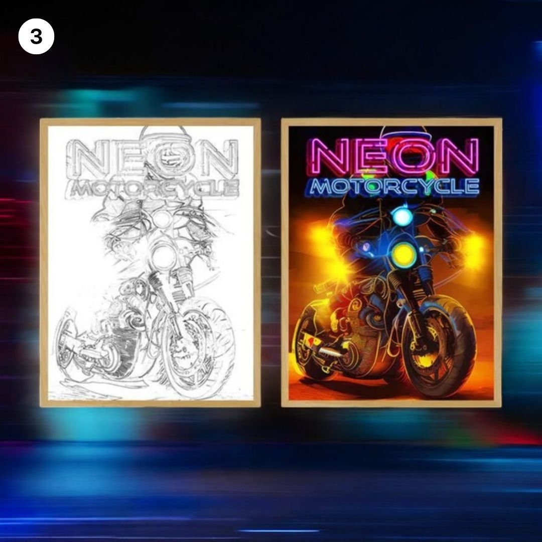 Wall Art Frame Light, Picture Frame, Night Light, Led Light, Wooden ...