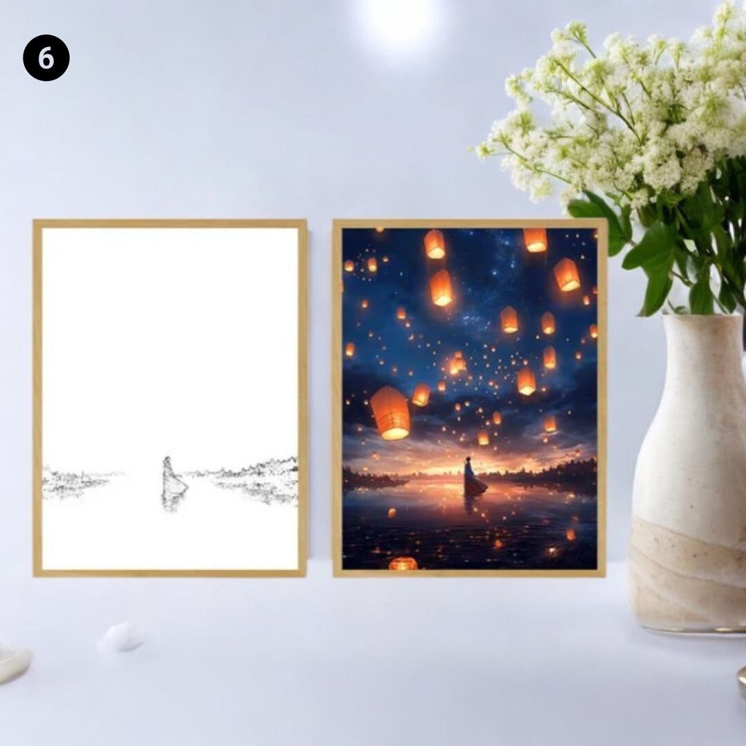 Wall Art, Light Art Painting, Shadow Painting Frame, LED Light, Light ...