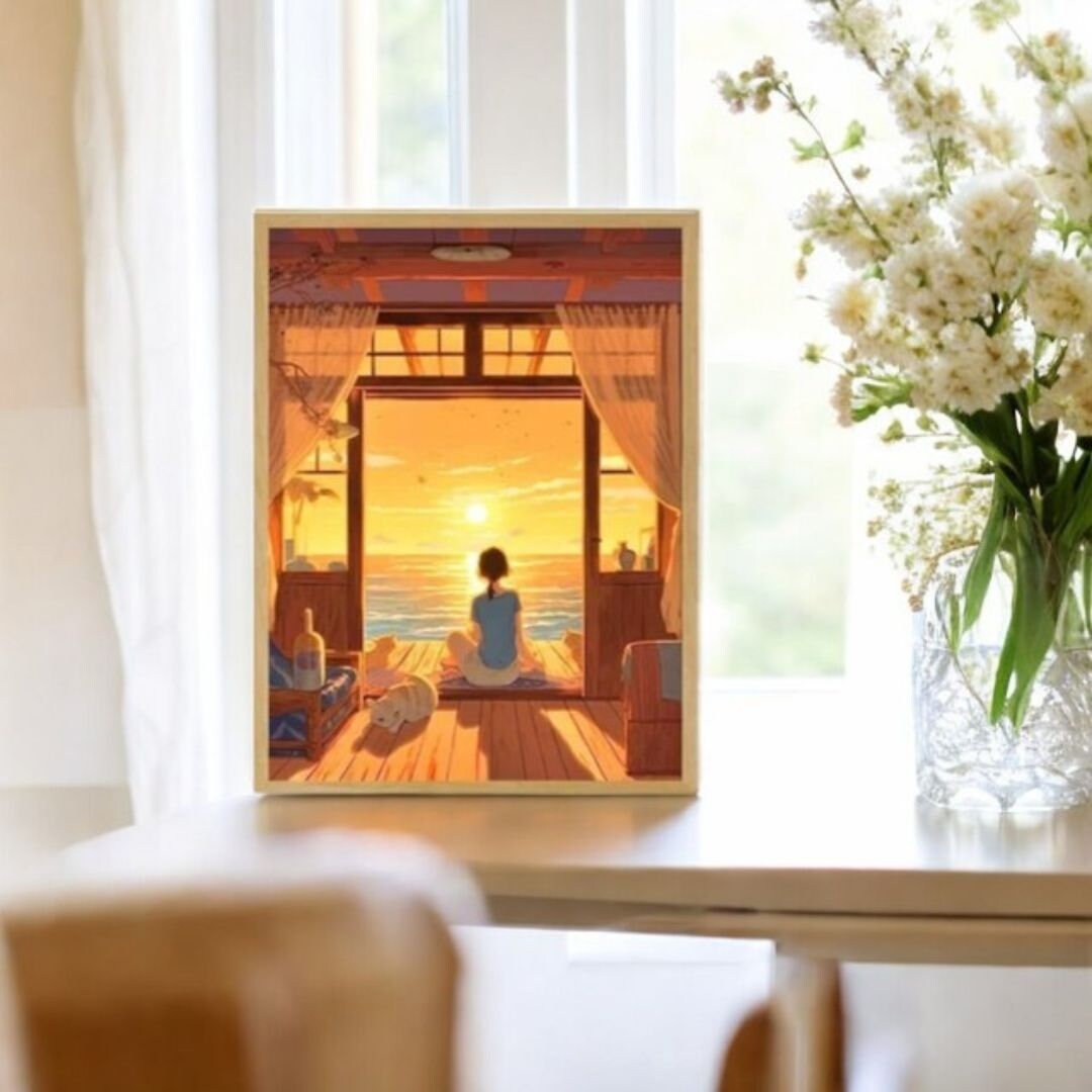 Wall Art, Frame Light, Light-up LED Painting, Shadow Painting, Bedside ...