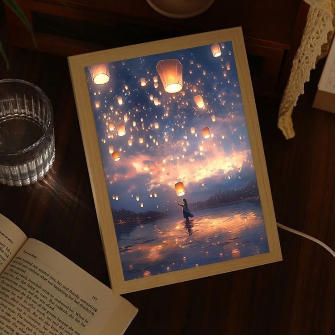 Wall Art, Light Art Painting, Shadow Painting Frame, LED Light, Light ...