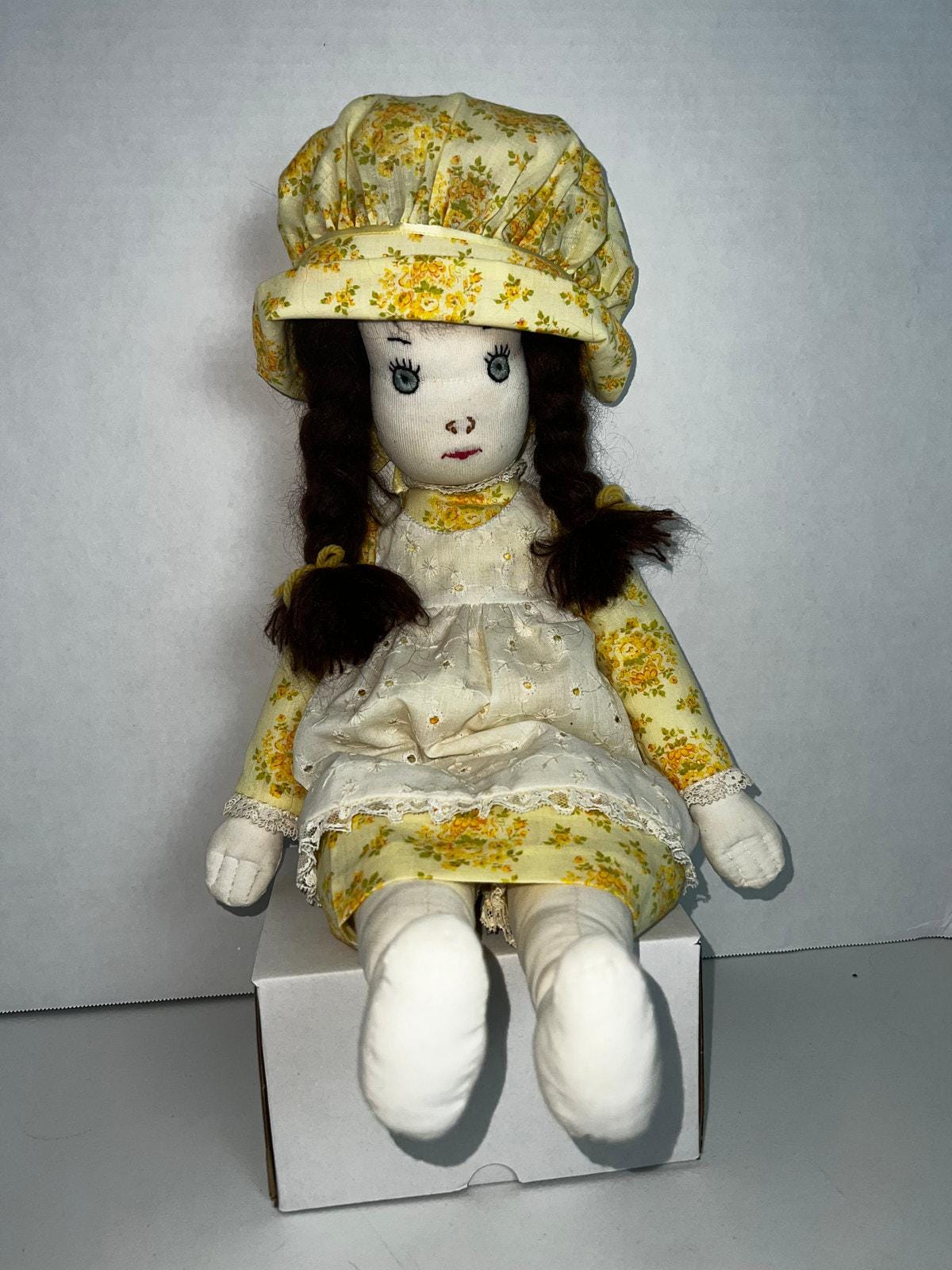 Vintage Rag Doll in a Cute Outfit, Handmade 23"tallw/ Pig Tails and ...