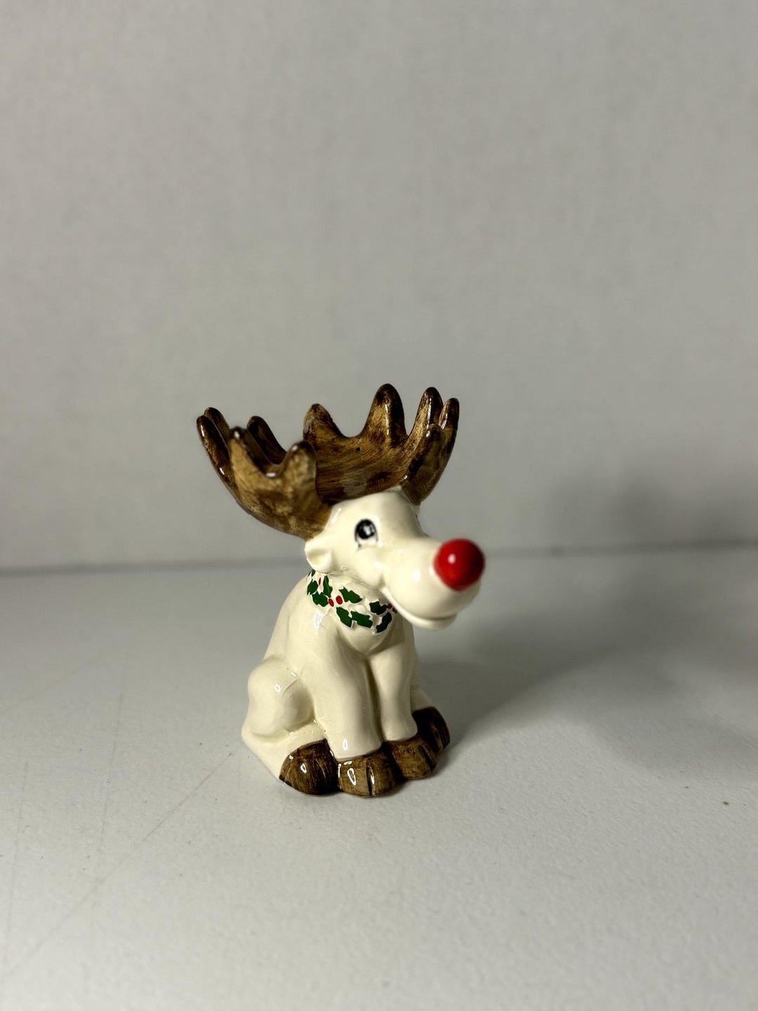 Vintage Fitz & Floyd Rudolph Christmas Reindeer Ceramic Figurine 1976 ...