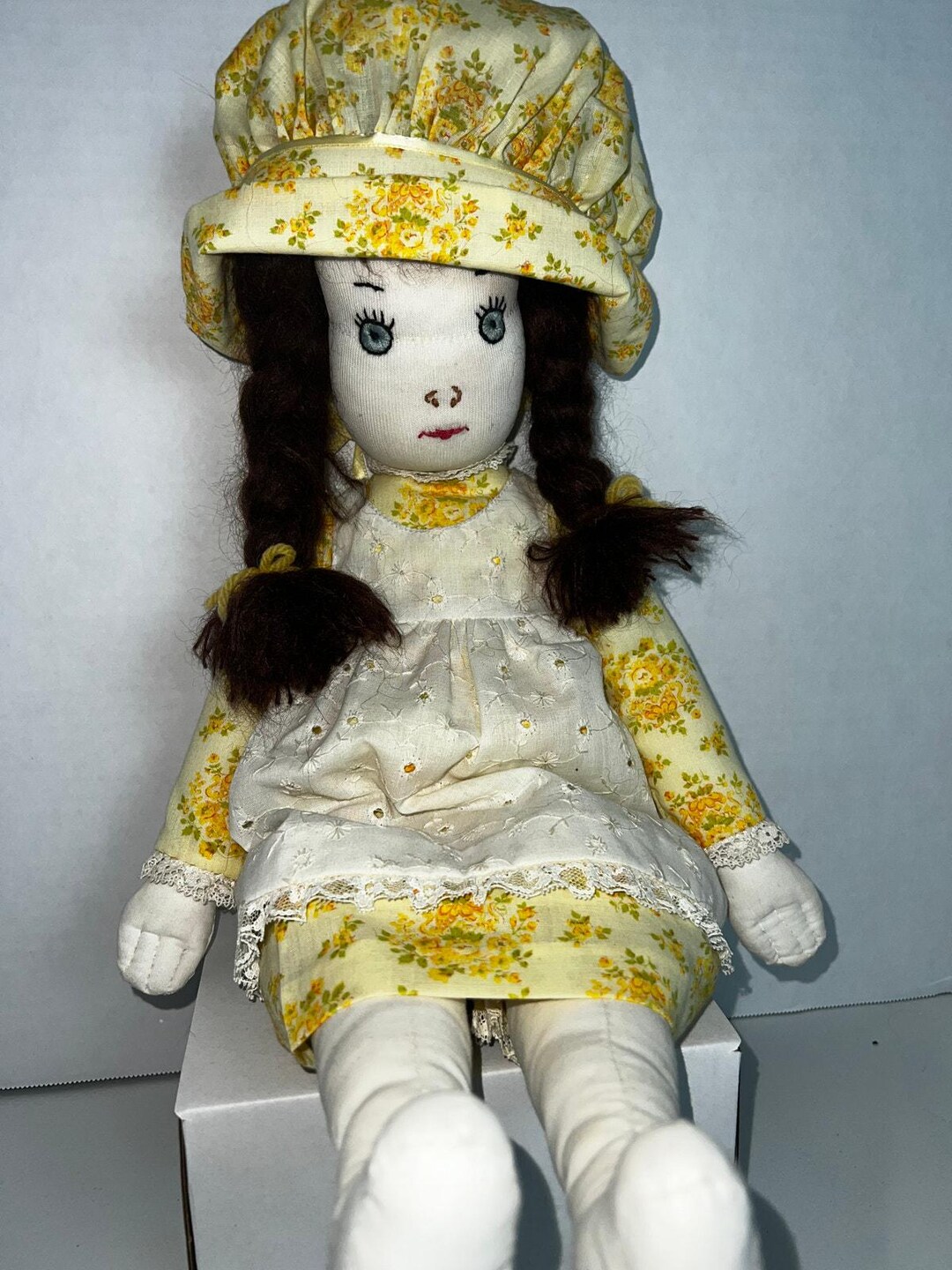 Vintage Rag Doll in a Cute Outfit, Handmade 23"tallw/ Pig Tails and ...