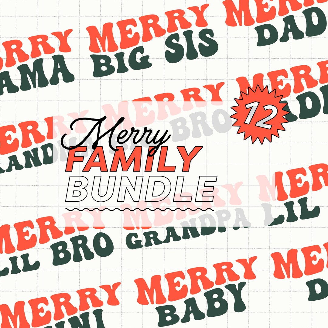 Merry Daddy Svg, Merry Mama Merry Mini Svg, Family Christmas Pajamas ...