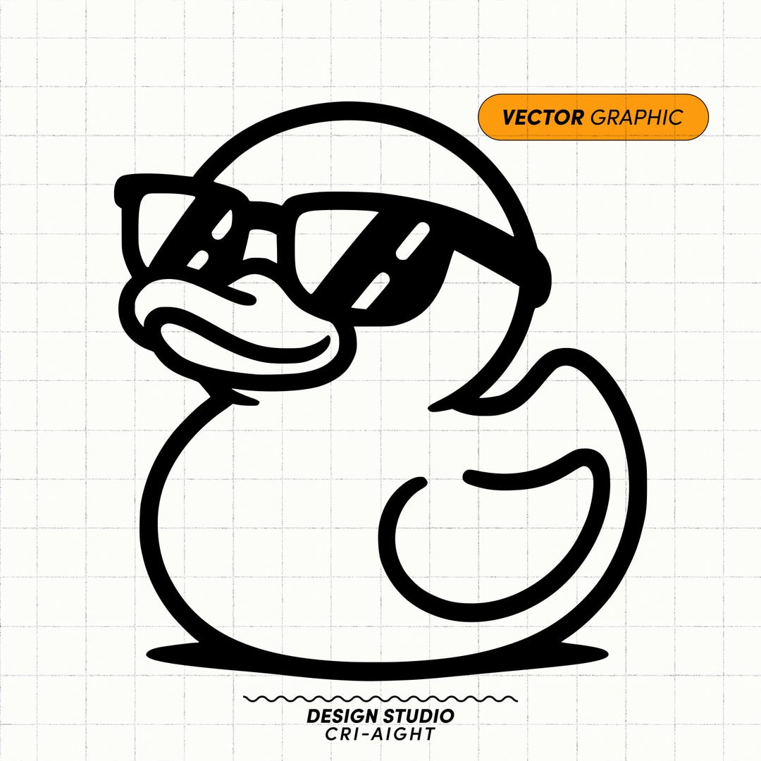 Rubber Duck With Sunglasses SVG PNG | Rubber Ducky Svg, Rubber Duck Svg ...