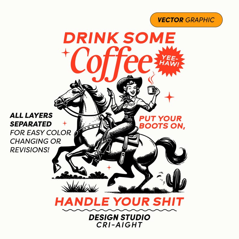 Coffee Bar Sign SVG | Cowgirl Quotes Svg, Cowboy Coffee Svg, Sassy ...