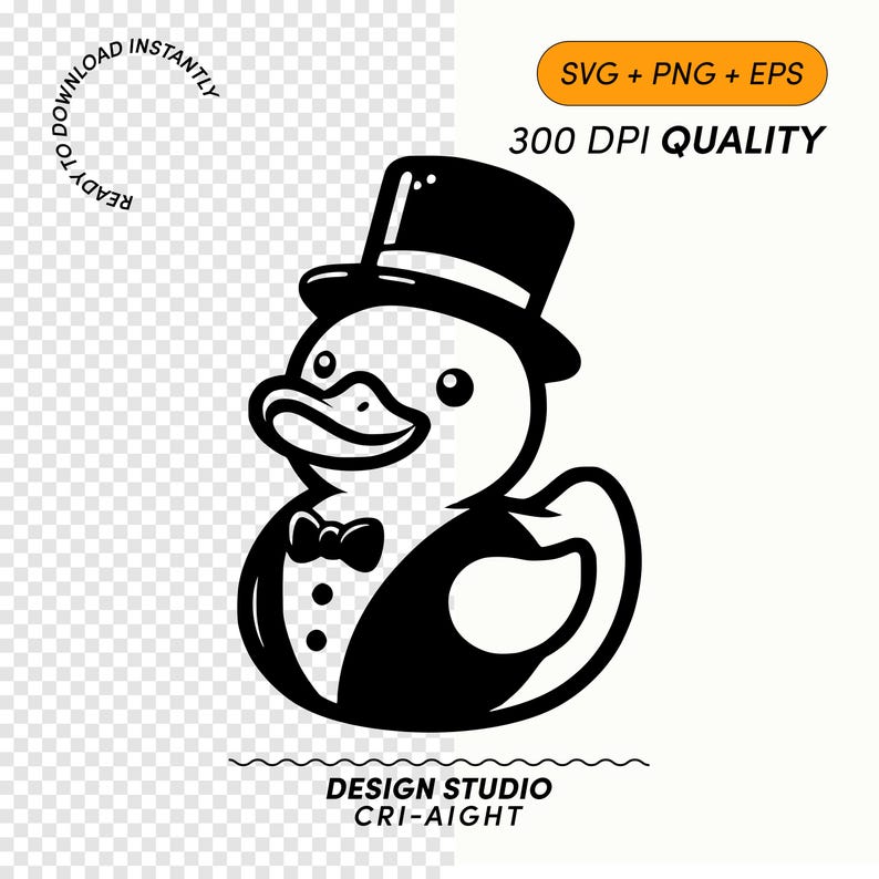 Tuxedo Rubber Duck SVG | Rubber Duck Png, Rubber Ducky Svg, Bath Rubber ...